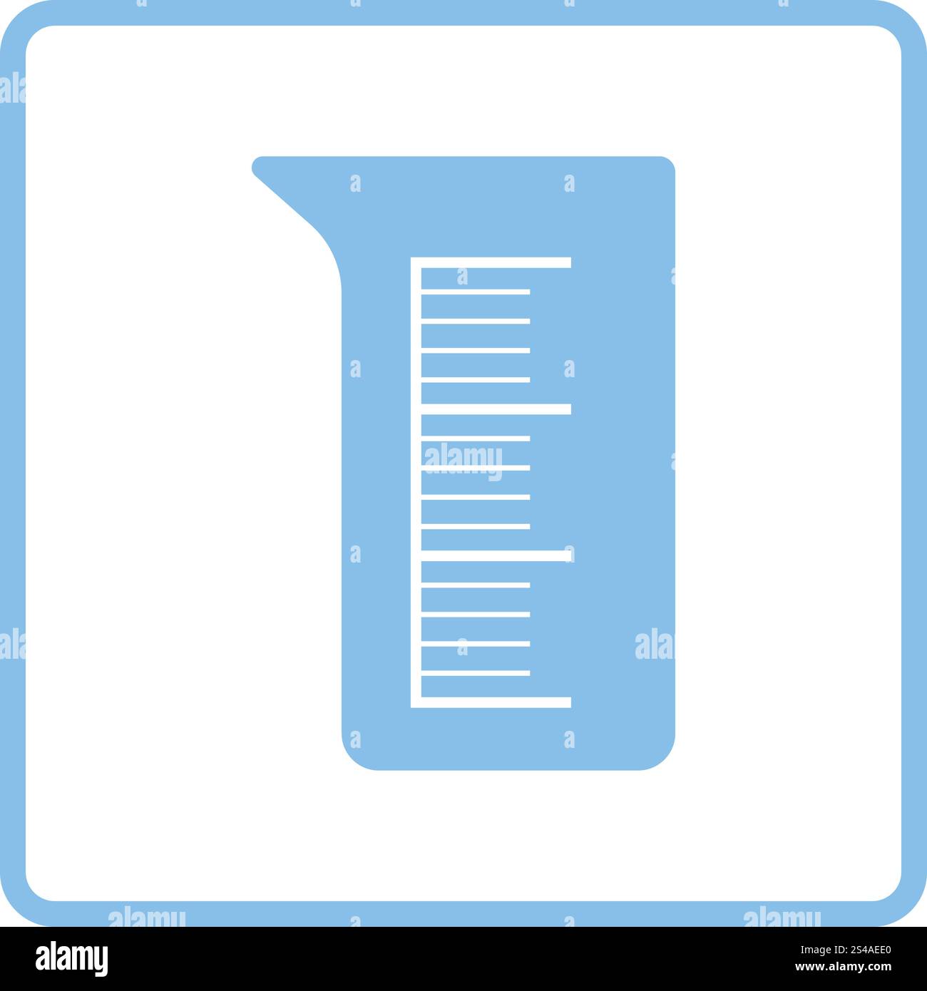 Icon of chemistry beaker. White background with shadow design. Vector ...