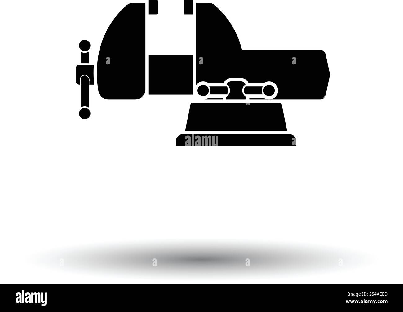 Vise icon. White background with shadow design. Vector illustration ...