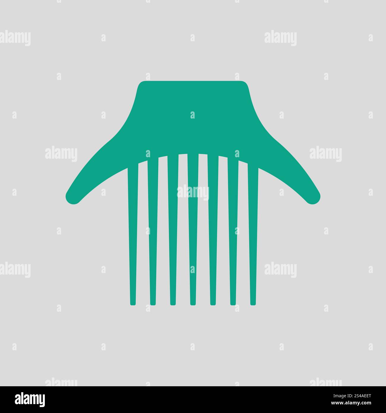 Comb icon. Gray background with green. Vector illustration Stock Vector ...