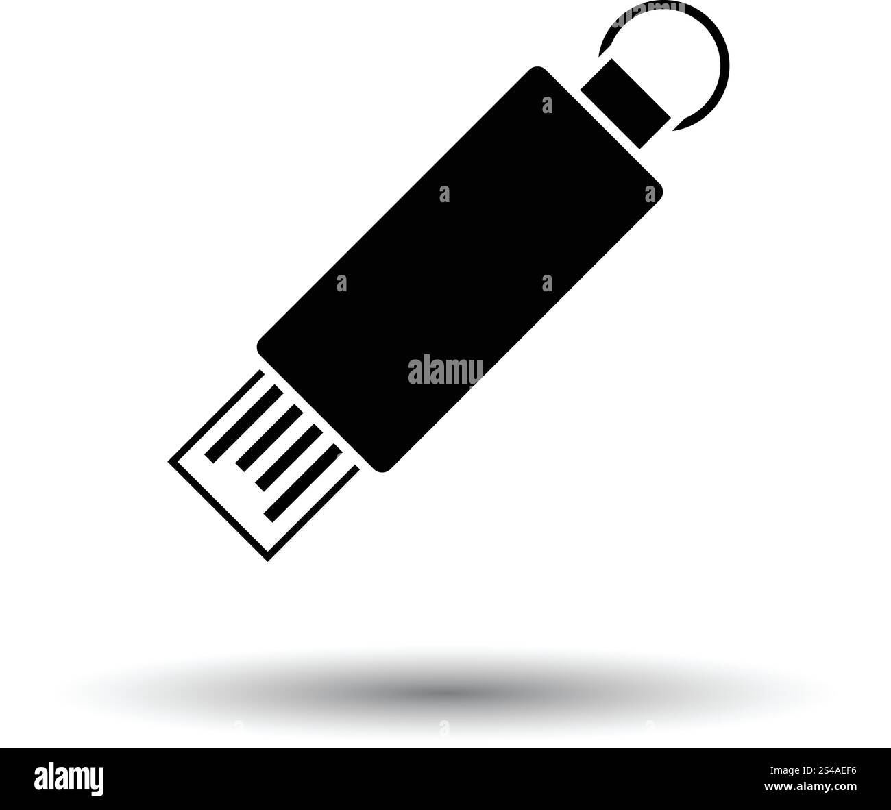 USB flash icon. Black background with white. Vector illustration Stock ...