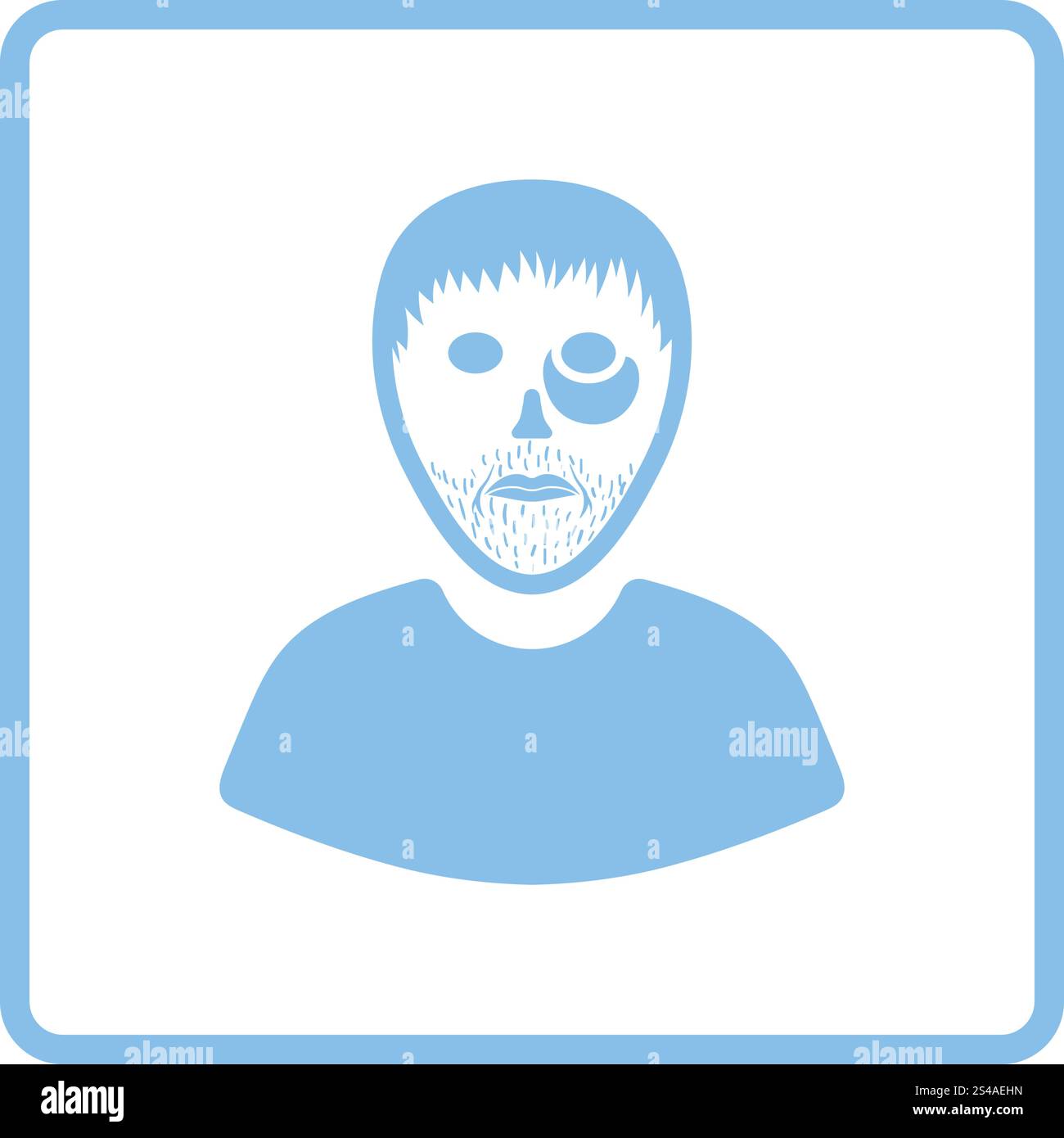 Criminal man icon. Blue frame design. Vector illustration Stock Vector ...
