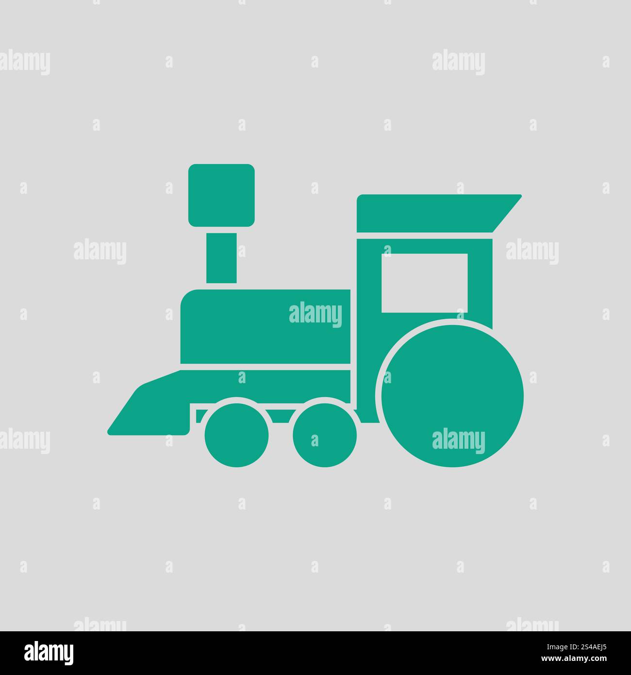 Train toy ico. Gray background with green. Vector illustration Stock ...