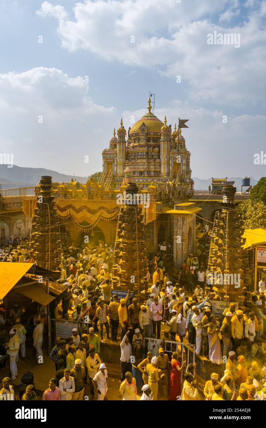 Palkhi of Lord Khandoba at the famous and beautiful Khandoba temple at ...