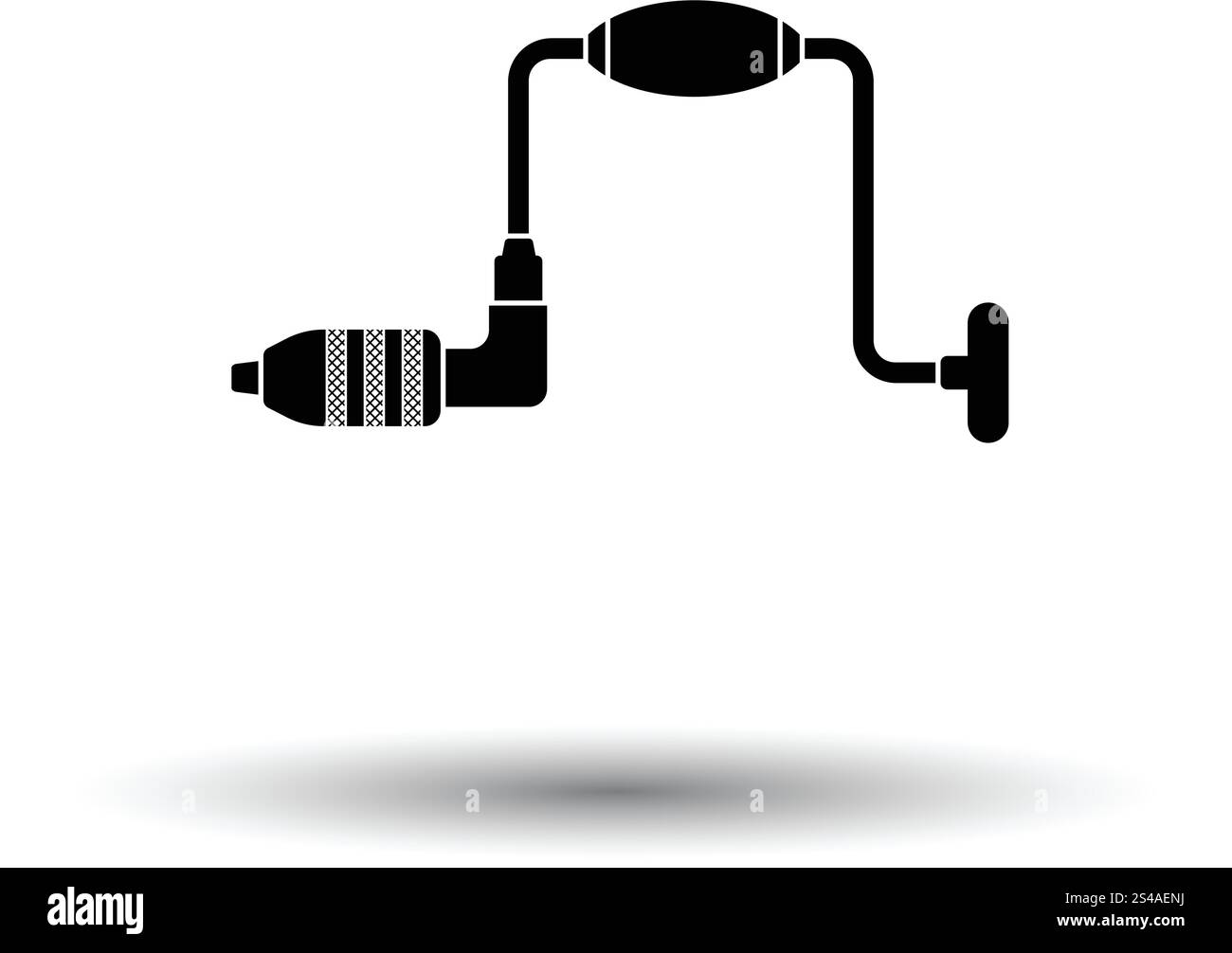 Auger icon. White background with shadow design. Vector illustration ...