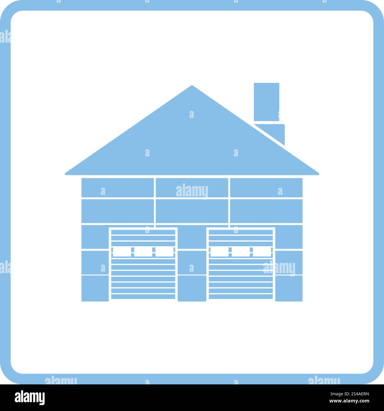 Warehouse logistic concept icon. Blue frame design. Vector illustration ...