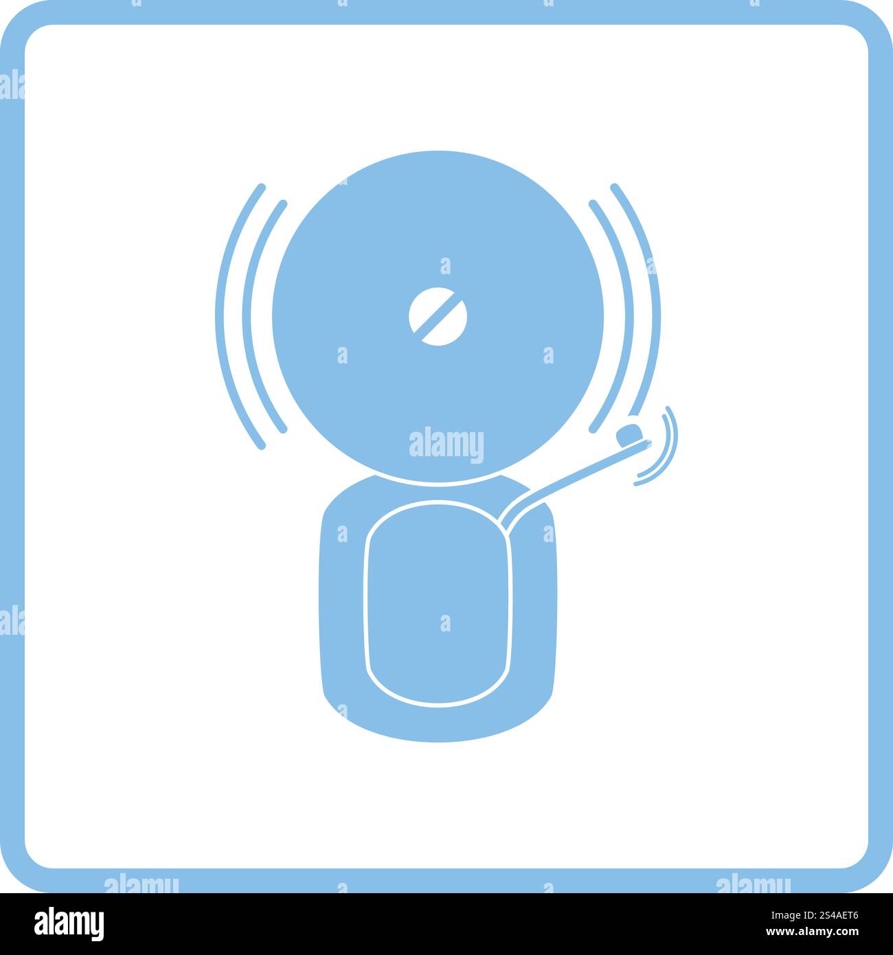 Fire alarm icon. Blue frame design. Vector illustration Stock Vector ...