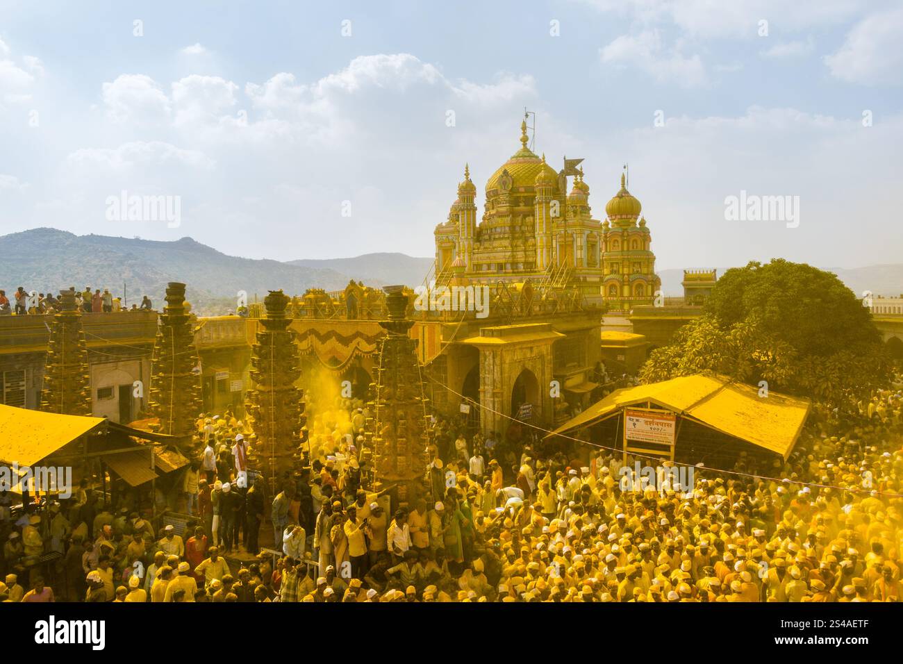 Palkhi of Lord Khandoba at the famous and beautiful Khandoba temple at ...