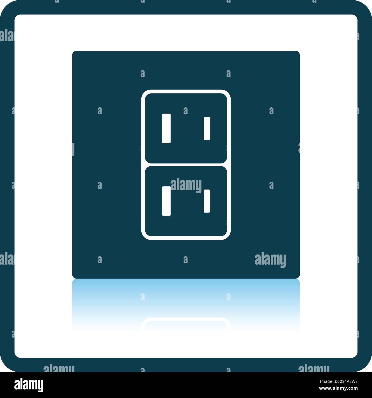 Japan electrical socket icon. Shadow reflection design. Vector ...