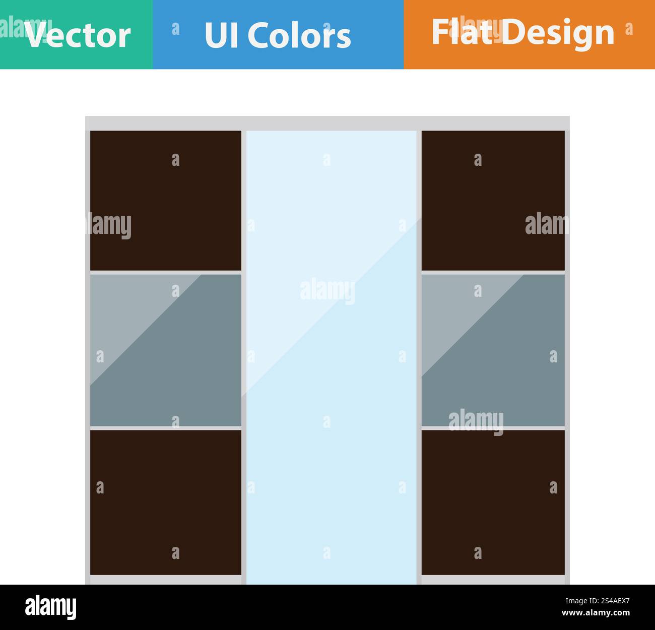 Wardrobe closet icon. Flat design. Vector illustration Stock Vector ...