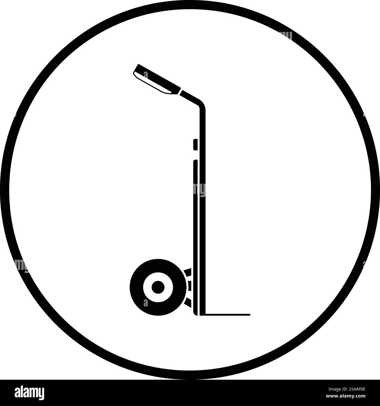 Warehouse trolley icon. Thin circle design. Vector illustration Stock ...