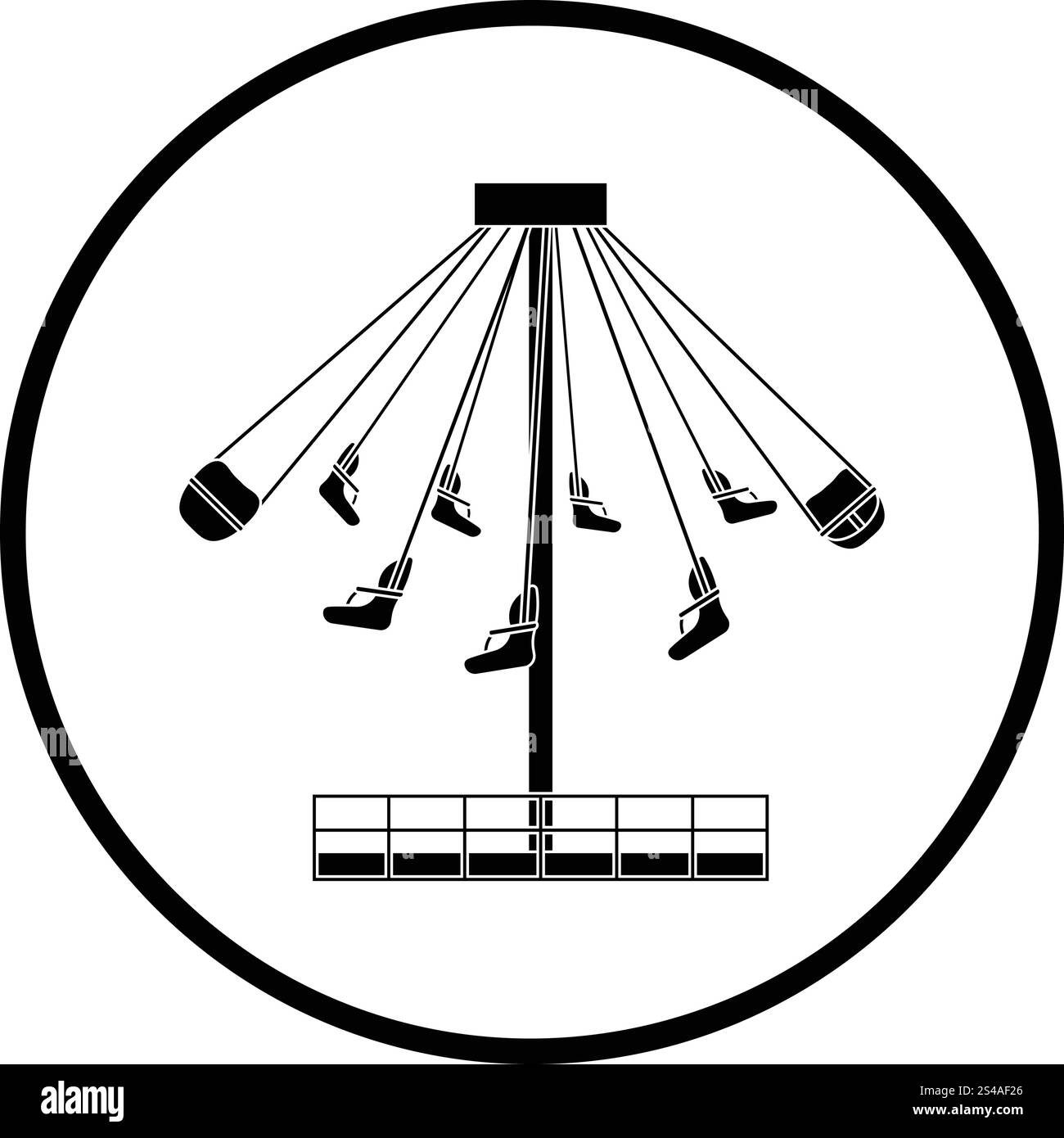 Big carousel icon. Thin circle design. Vector illustration Stock Vector ...