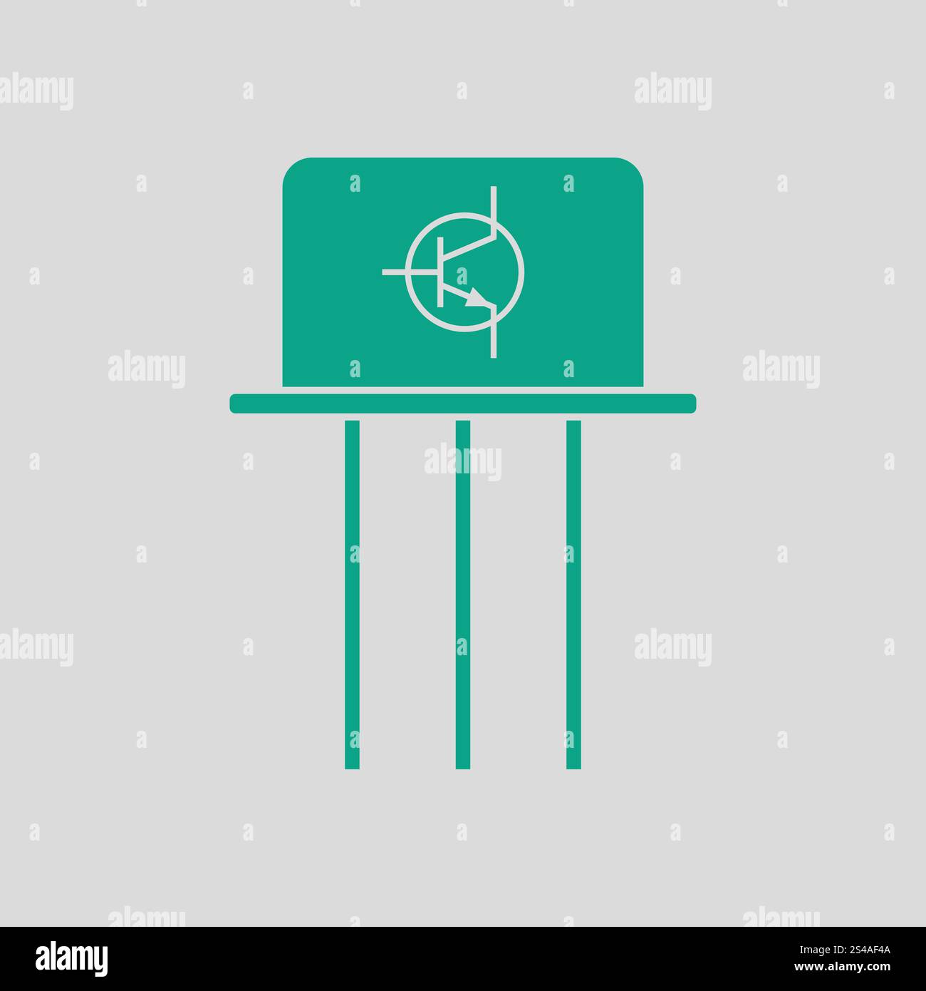 Transistor icon. Gray background with green. Vector illustration Stock ...