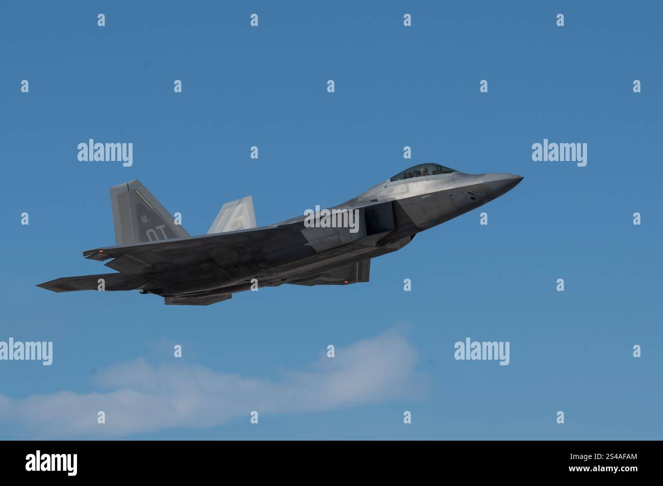 An F-22 Raptor assigned to the 422nd Test and Evaluation Squadron (TES ...