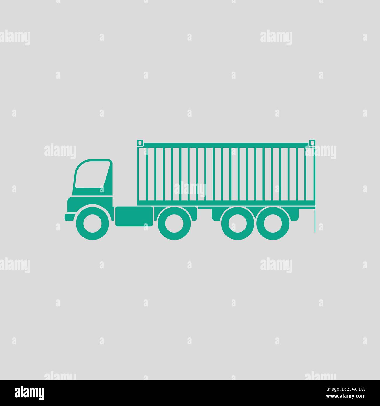 Container truck icon. Gray background with green. Vector illustration ...