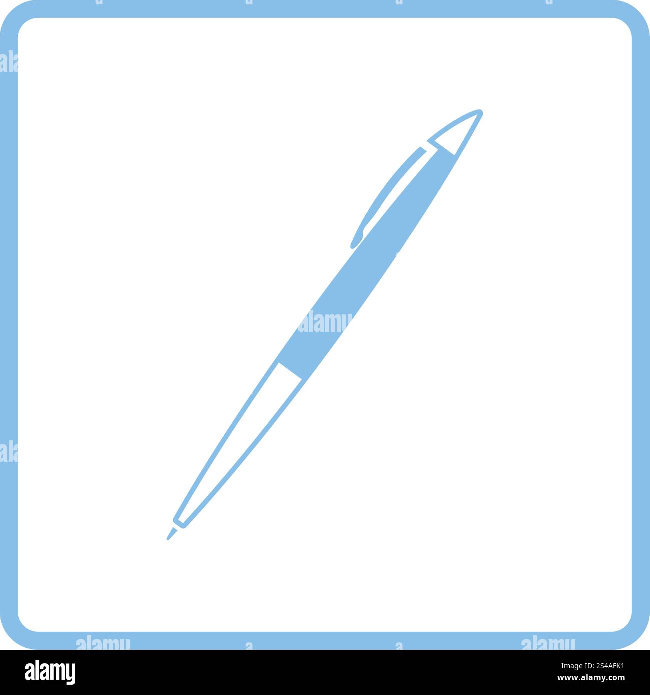 Pen icon. Blue frame design. Vector illustration Stock Vector Image ...