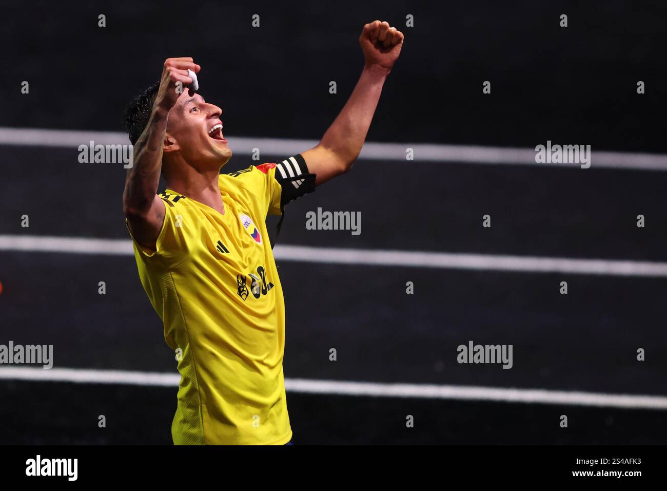 Milan, Italy. 10th Jan, 2025. Angellot Caro #10 (Colombia) Exulting for ...