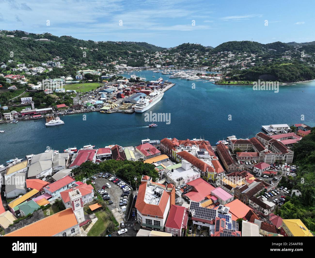 St. George's. 7th Jan, 2025. An aerial drone photo taken on Jan. 7 ...