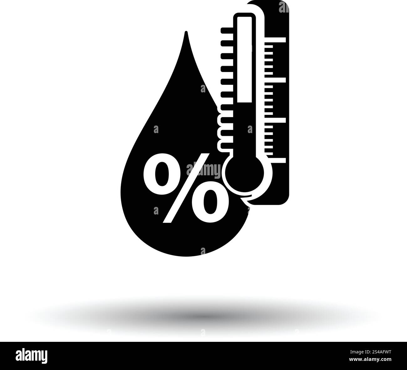 Humidity icon. White background with shadow design. Vector illustration ...