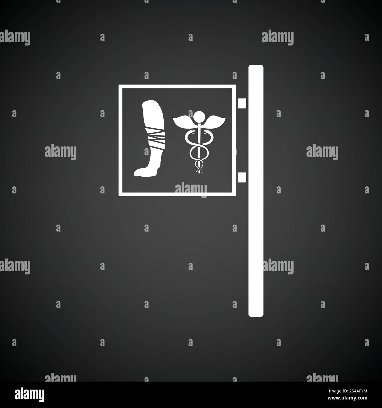 Vet clinic icon. Black background with white. Vector illustration Stock ...