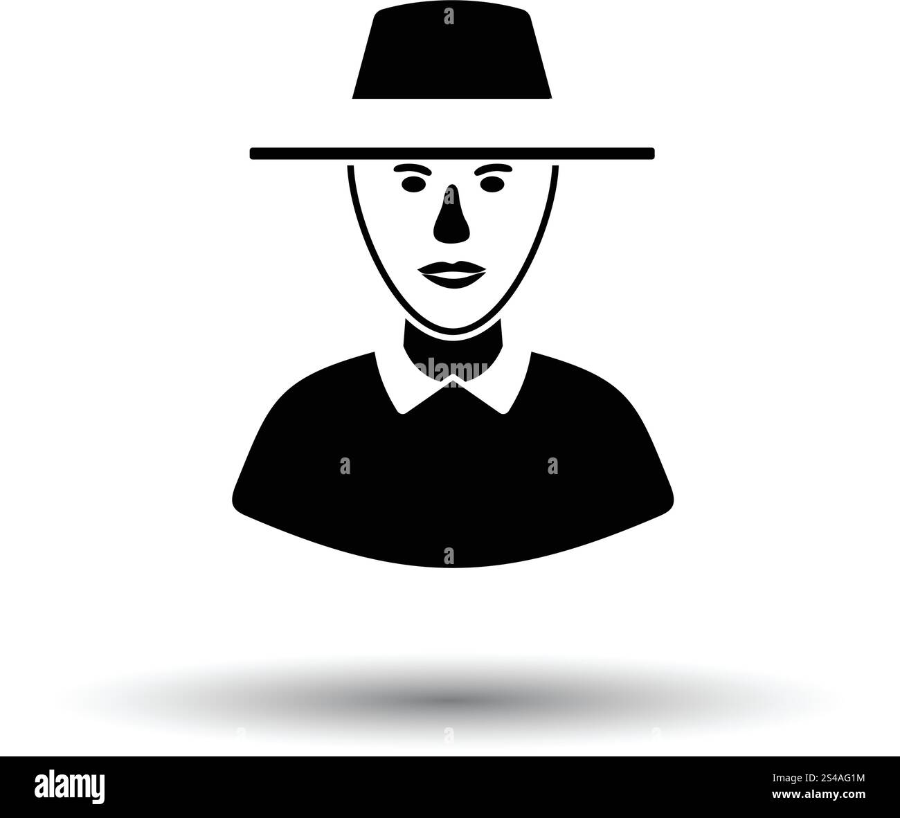 Cricket umpire icon. White background with shadow design. Vector ...