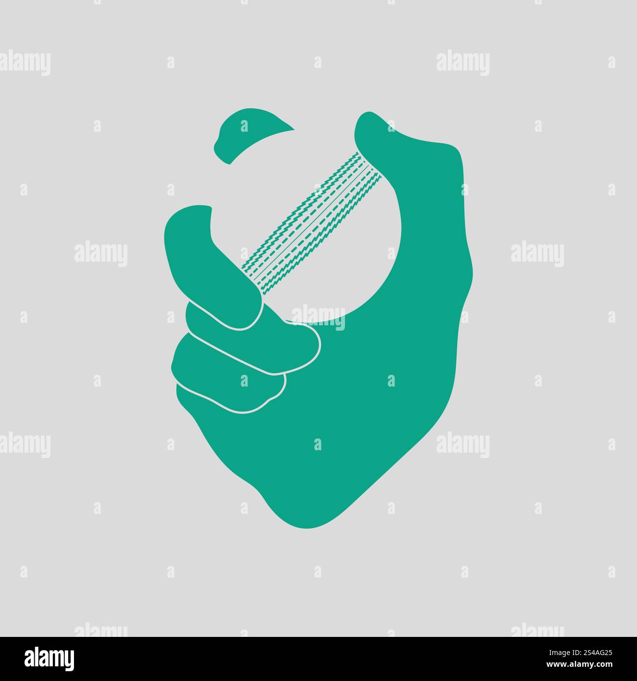 Hand holding cricket ball icon. Gray background with green. Vector ...