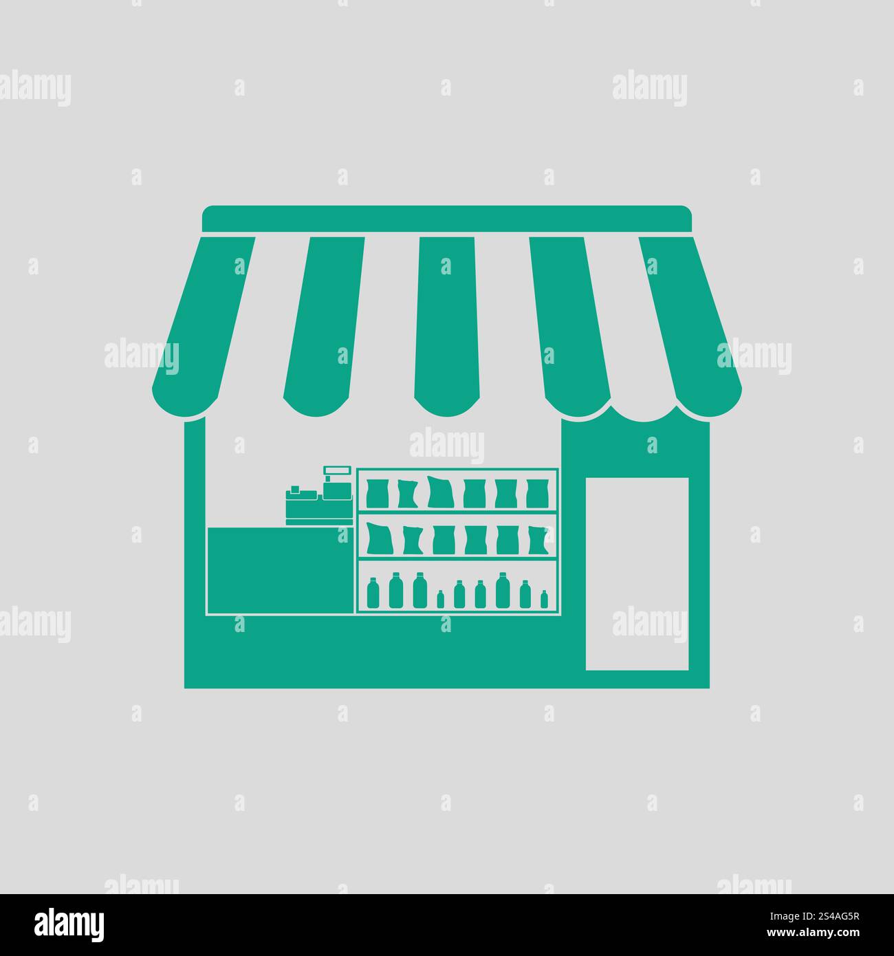 Tent shop icon. Gray background with green. Vector illustration Stock ...