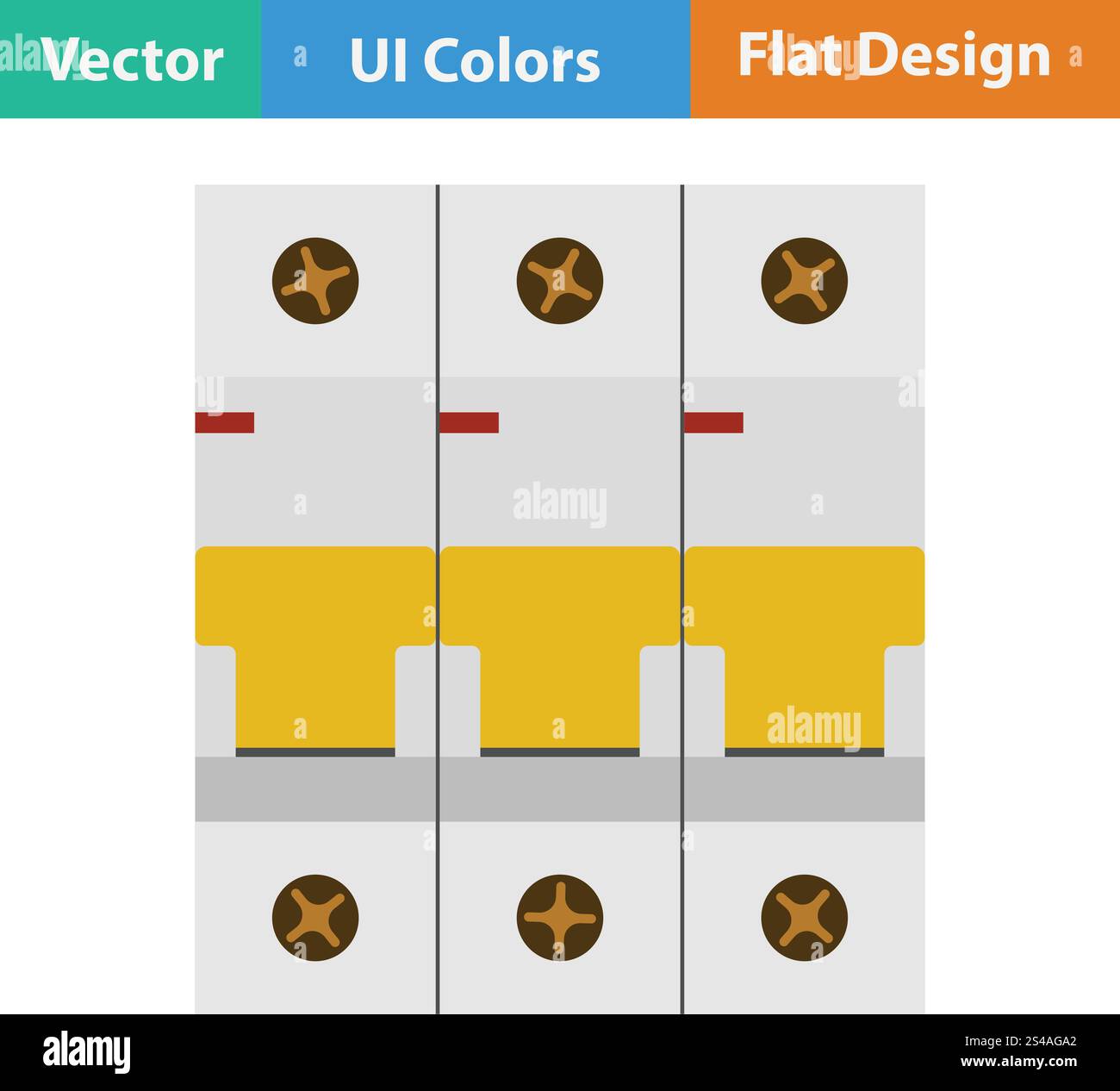 Circuit breaker icon. Flat design. Vector illustration Stock Vector ...