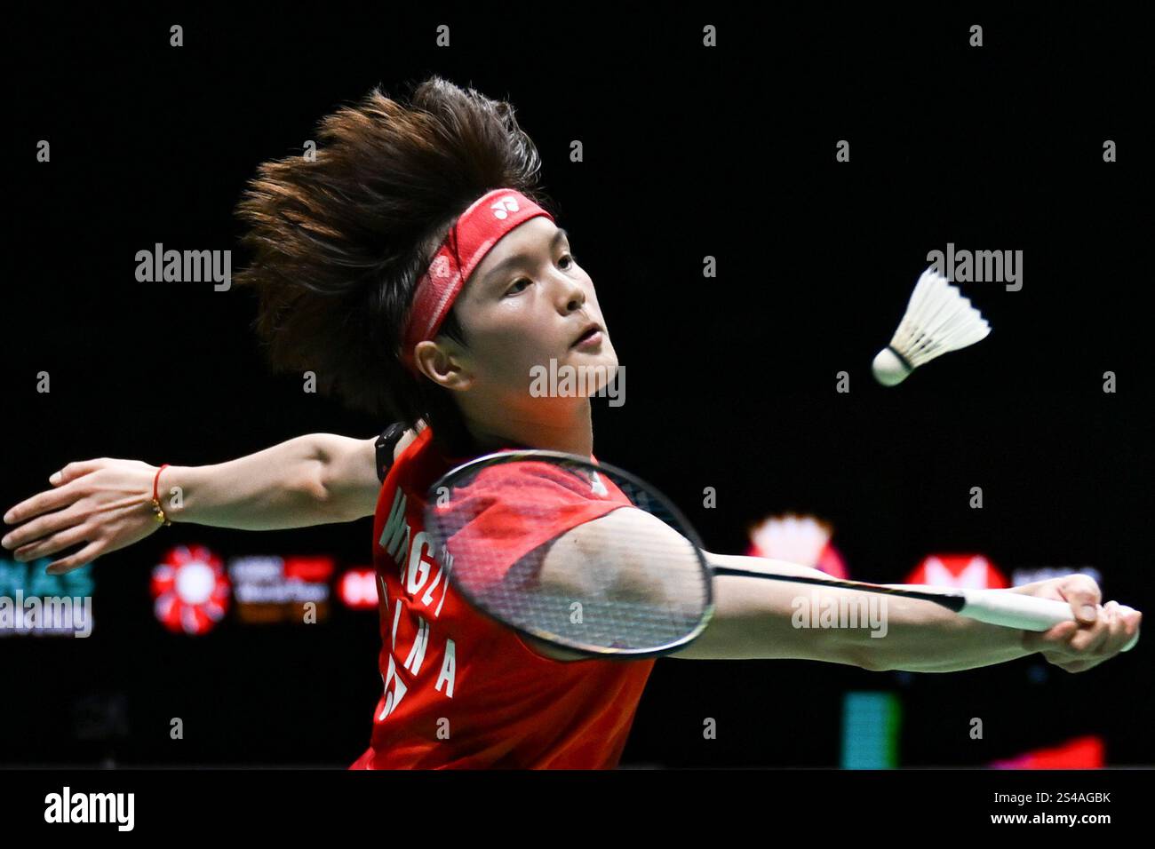 Kuala Lumpur, Malaysia. 11th Jan, 2025. Wang Zhiyi competes during the ...
