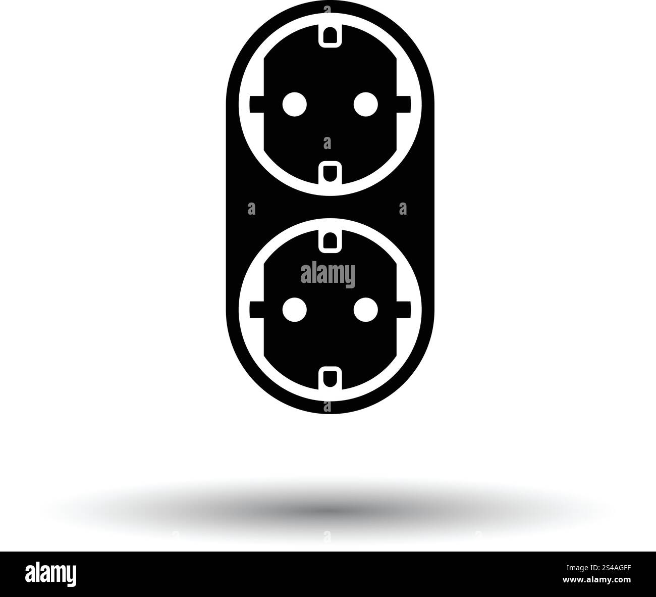 AC splitter icon. White background with shadow design. Vector ...