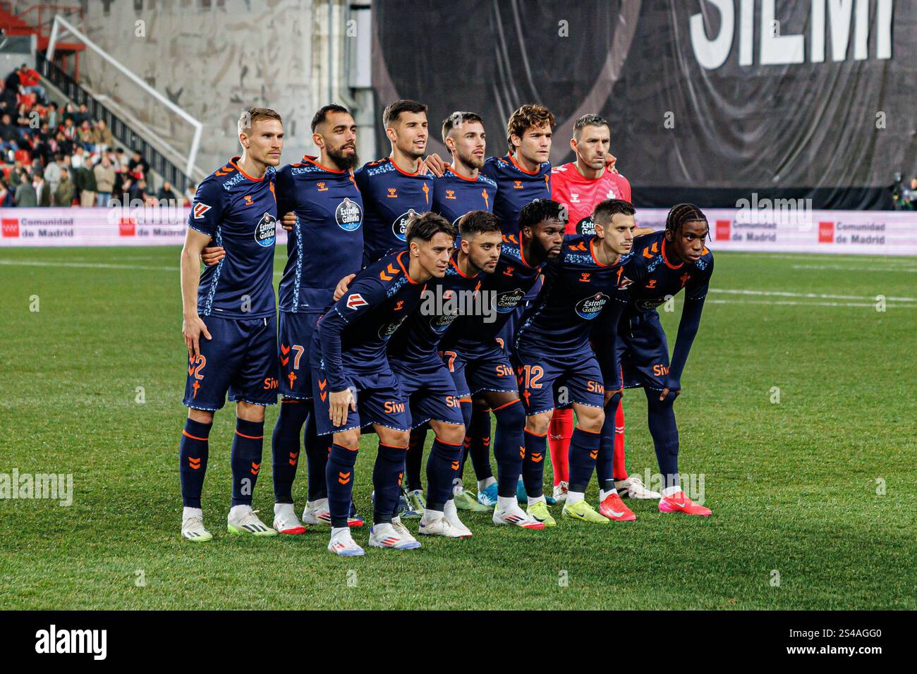 Madrid, Spain. 10th Jan, 2025. Team of Celta Vigo seen in action during ...