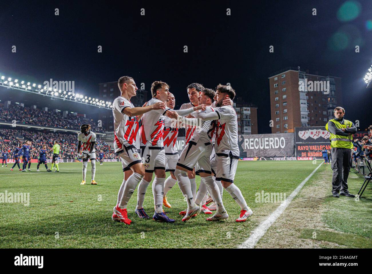 Madrid, Spain. 10th Jan, 2025. Players of Rayo Vallecano seen in action ...