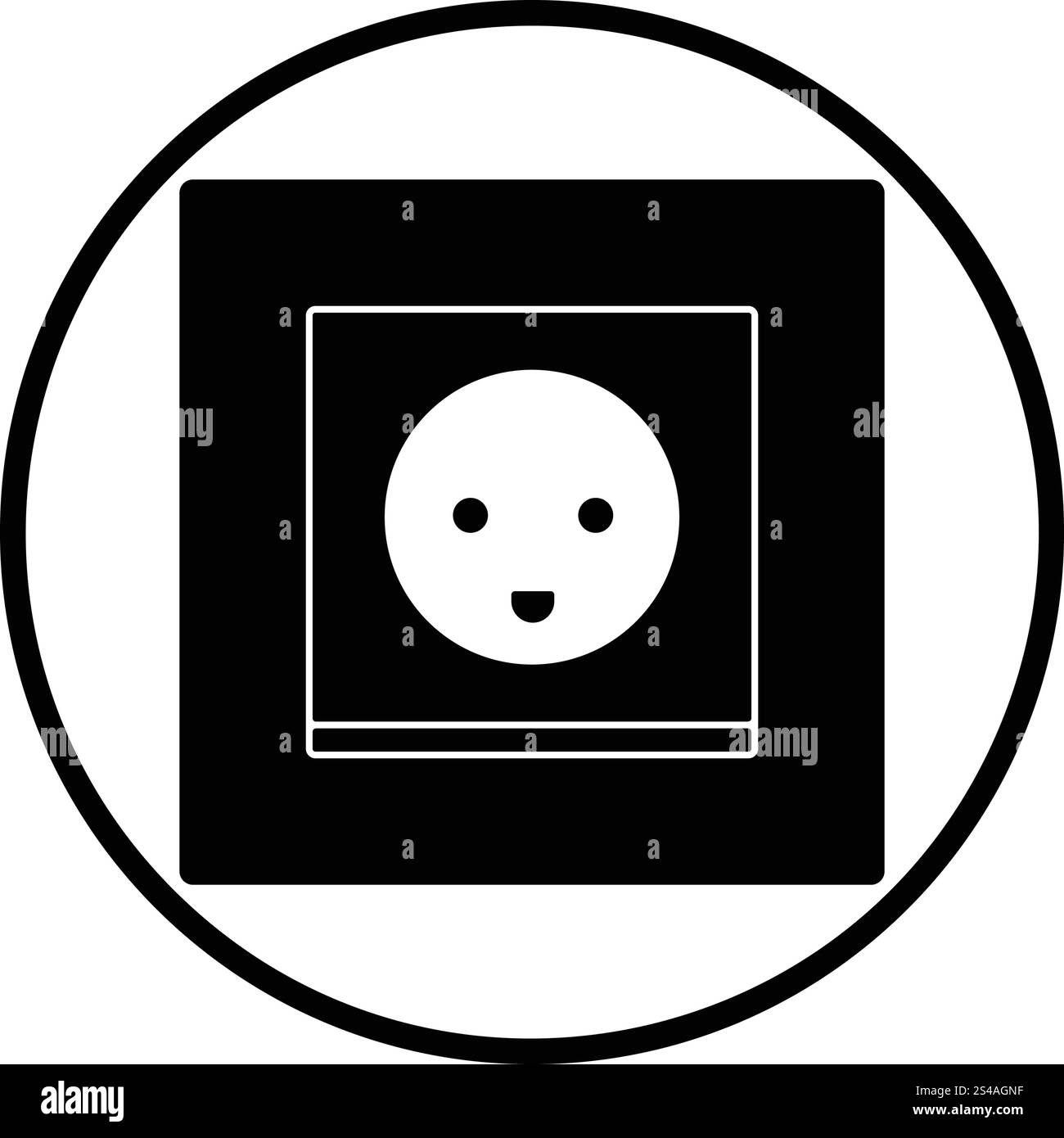 Austria electrical socket icon. Thin circle design. Vector illustration ...