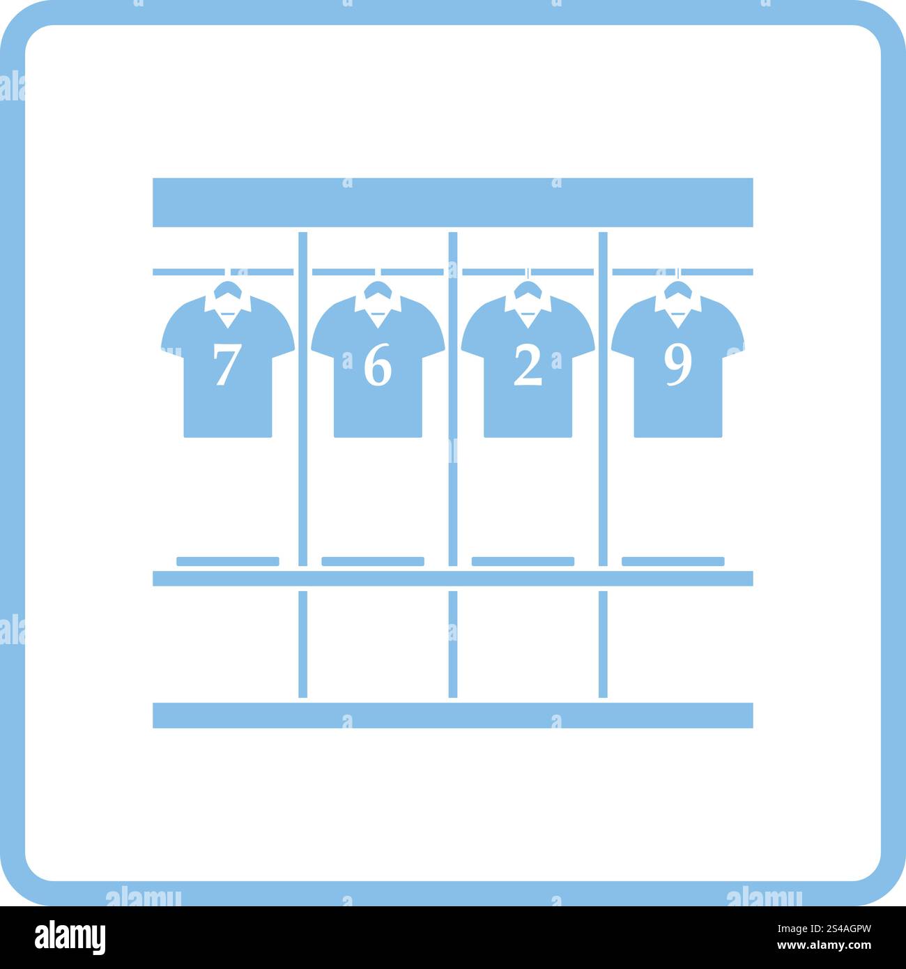 Locker room icon. Blue frame design. Vector illustration Stock Vector ...