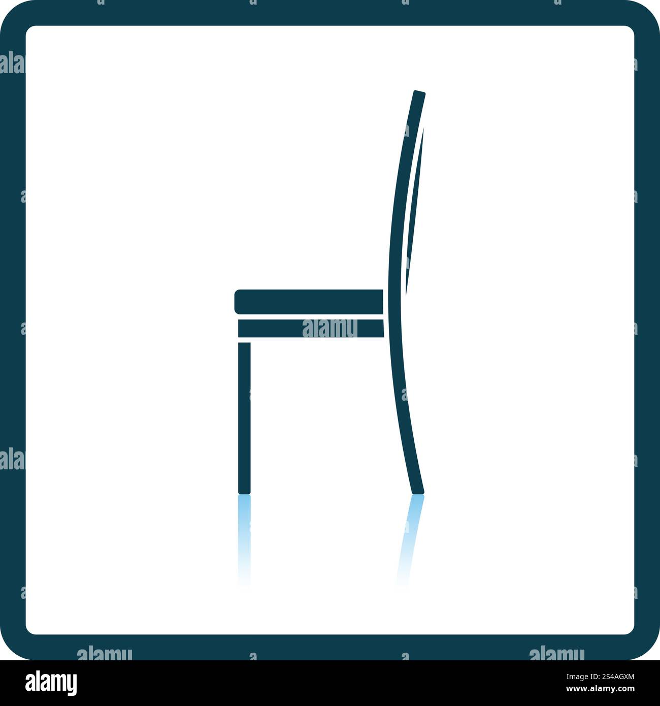 Modern chair icon. Shadow reflection design. Vector illustration Stock ...