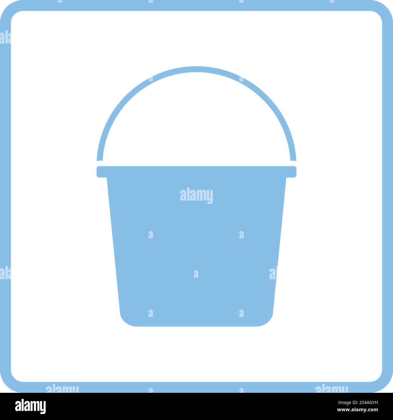Bucket icon. Blue frame design. Vector illustration Stock Vector Image ...