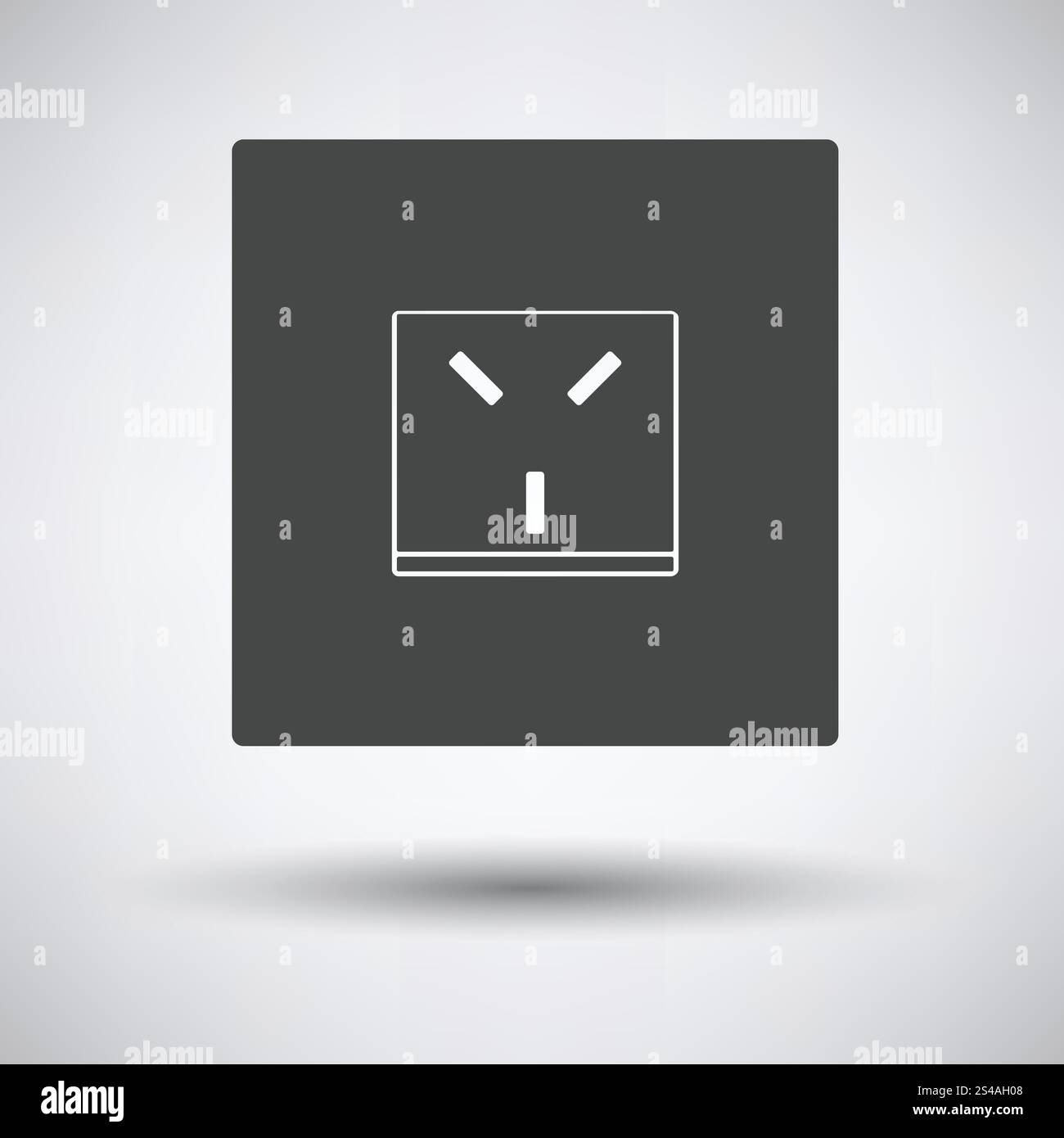 Israel electrical socket icon on gray background, round shadow. Vector ...
