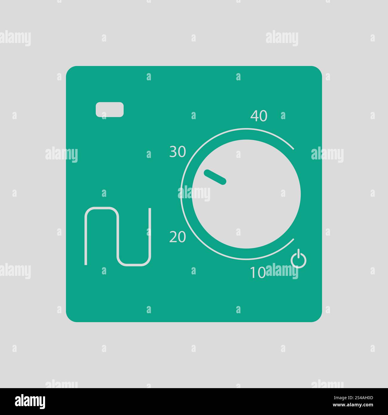Warm floor wall unit icon. Gray background with green. Vector ...