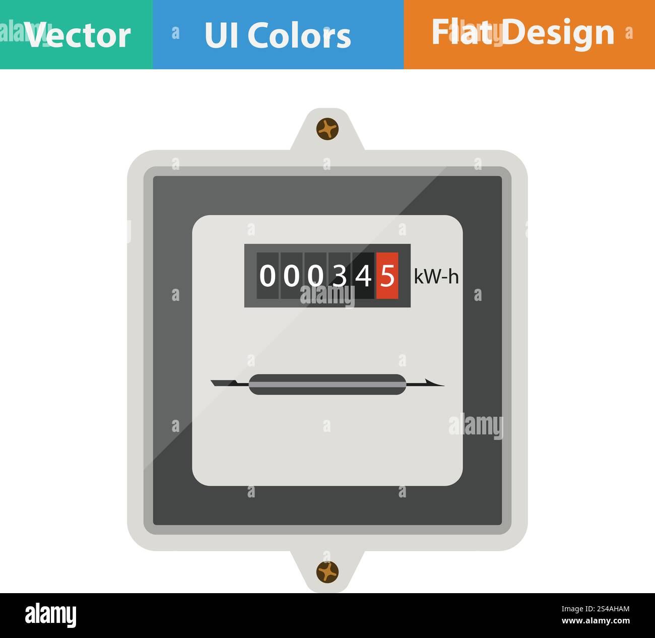 Electric meter icon. Flat design. Vector illustration Stock Vector ...