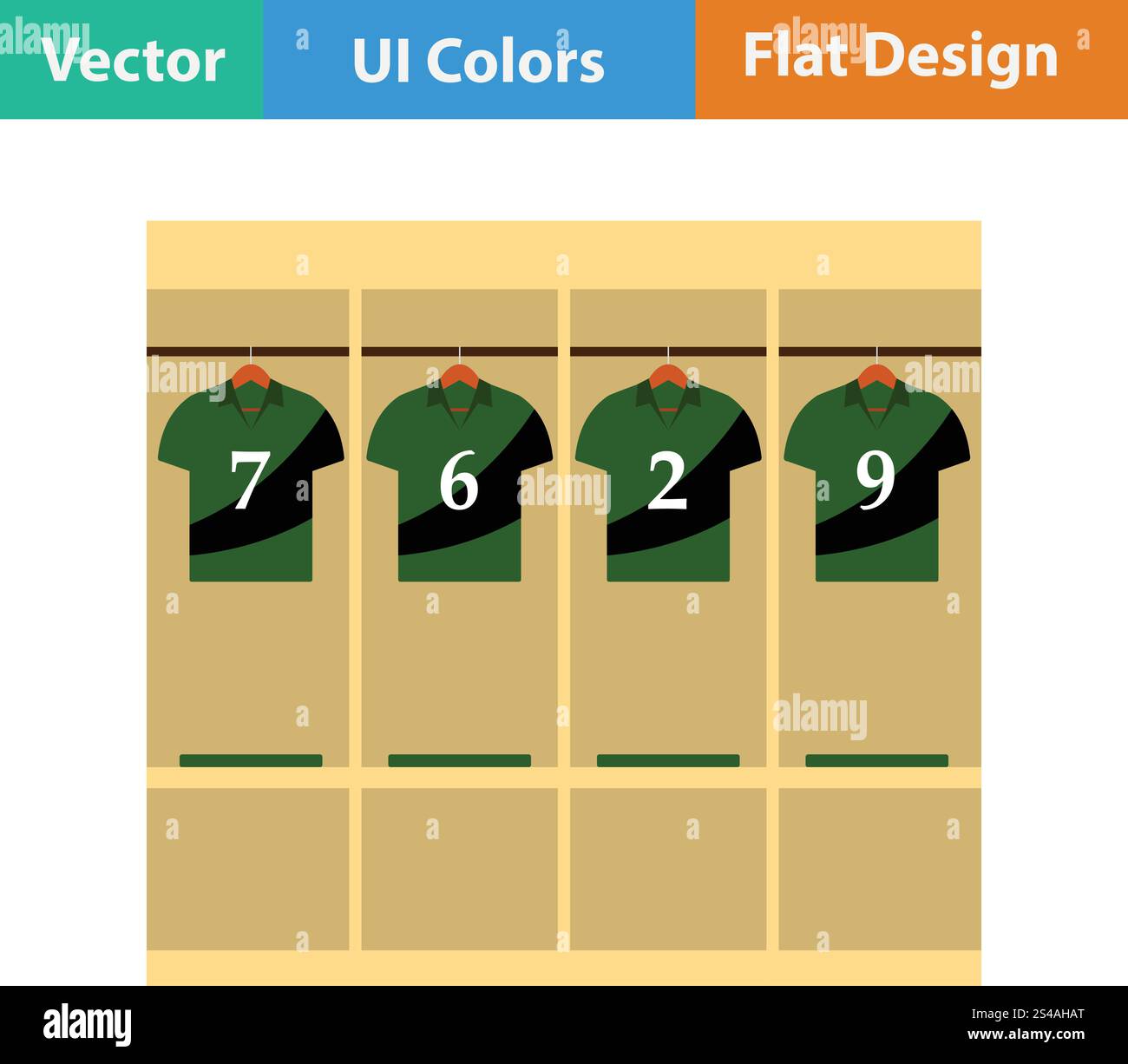 Locker room icon. Flat design. Vector illustration Stock Vector Image ...