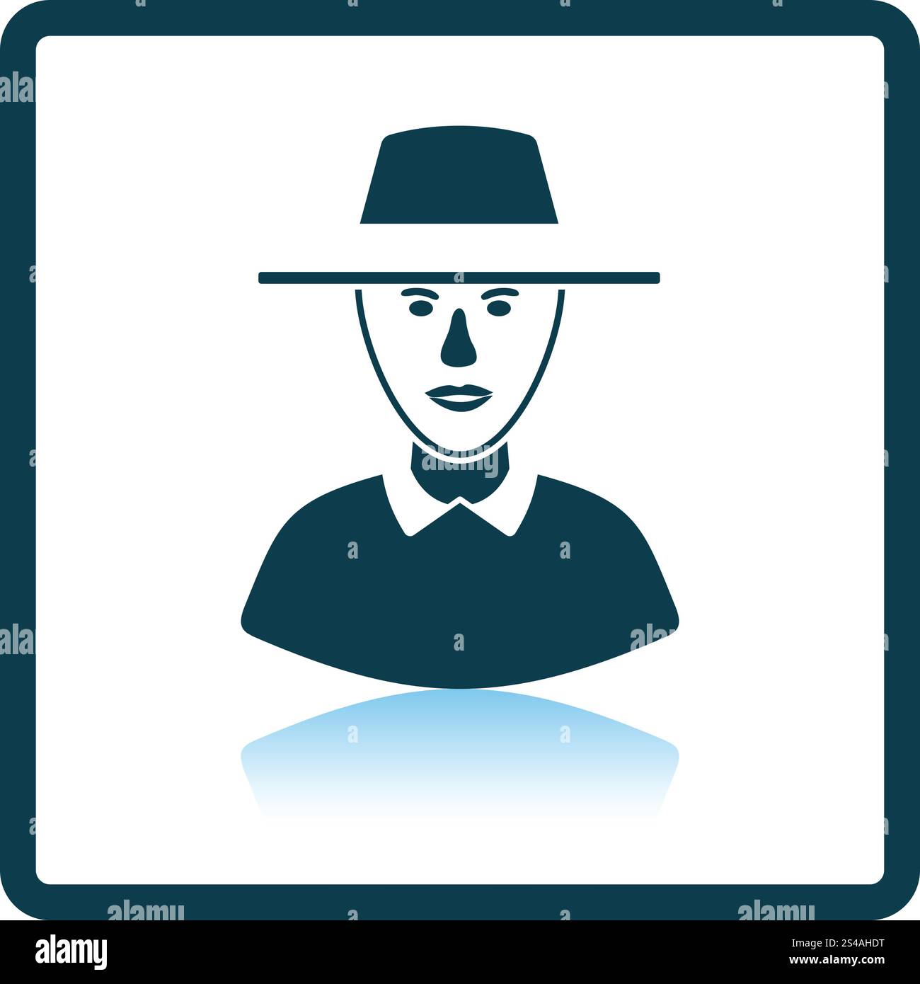 Cricket umpire icon. Shadow reflection design. Vector illustration ...