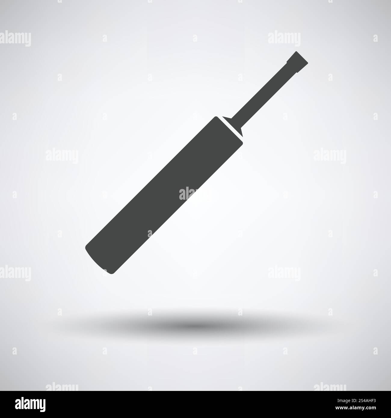 Cricket bat icon on gray background, round shadow. Vector illustration Stock Vector Image & Art ...