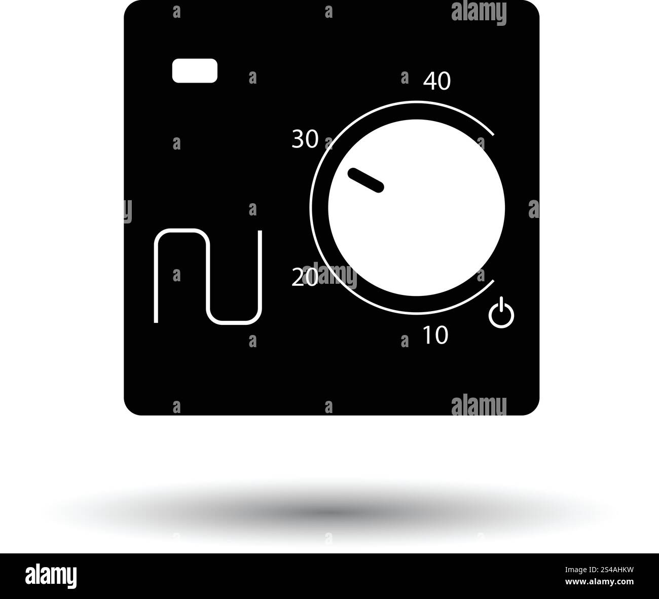 Warm floor wall unit icon. White background with shadow design. Vector ...