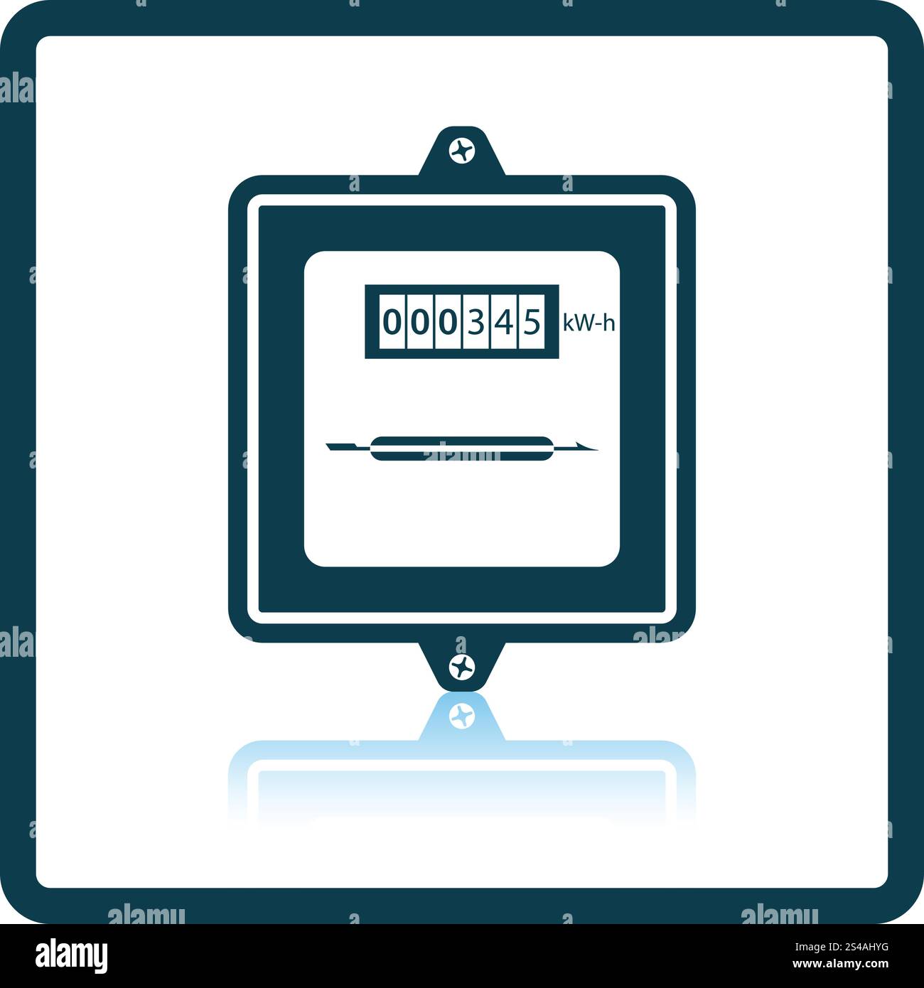 Electric meter icon. Shadow reflection design. Vector illustration ...