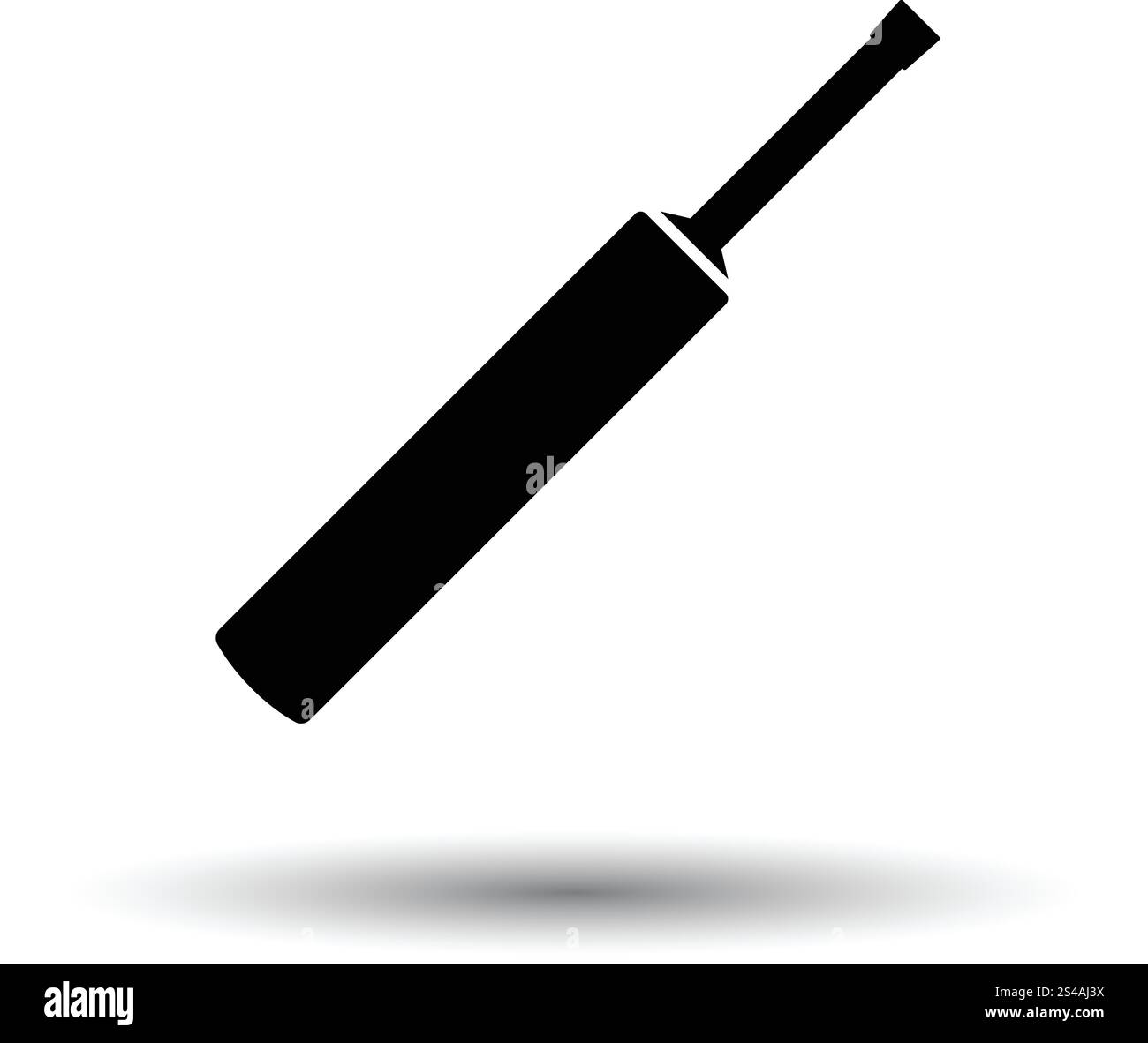 Cricket bat icon. White background with shadow design. Vector ...