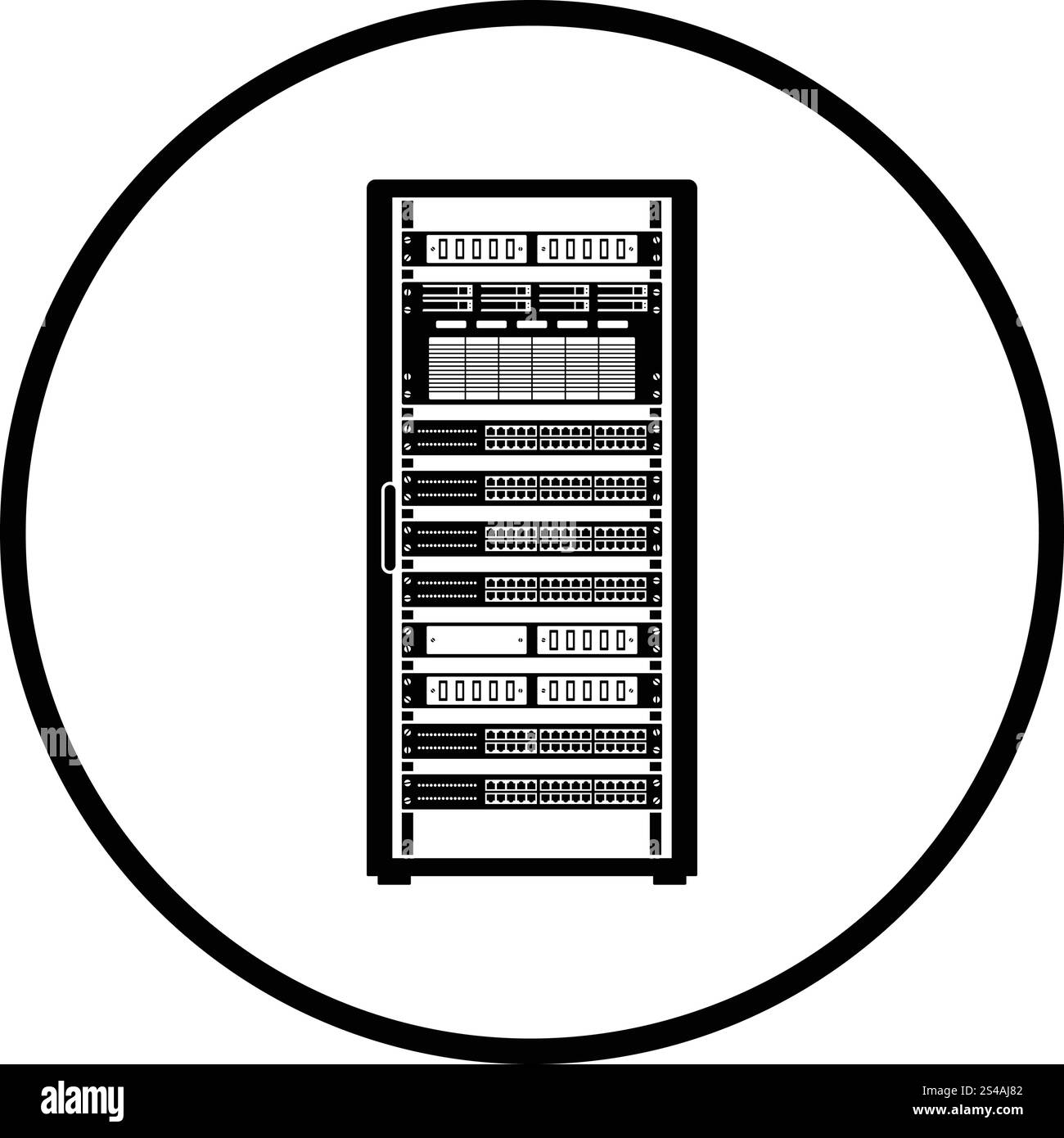Server rack icon. Thin circle design. Vector illustration Stock Vector Image & Art - Alamy