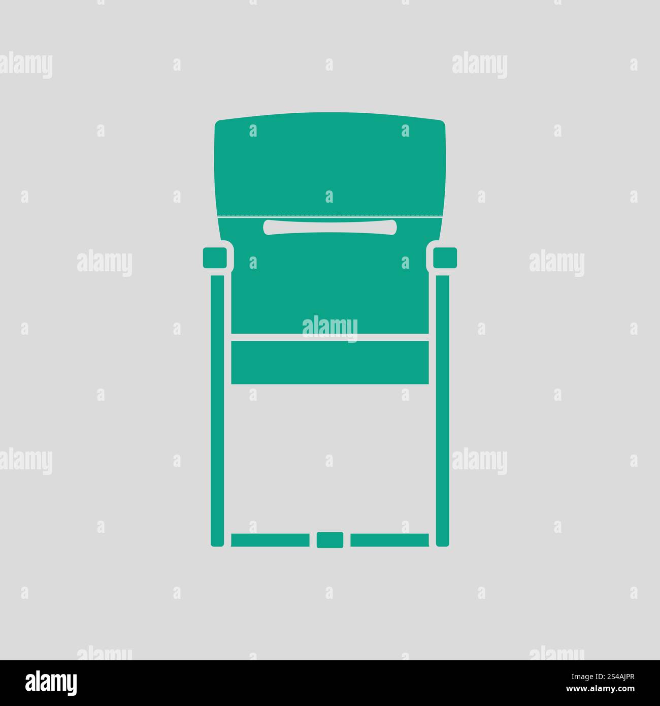 Guest office chair icon. Gray background with green. Vector ...