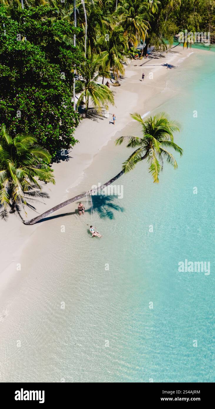 Surrounded by palms and crystal clear water hi-res stock photography ...