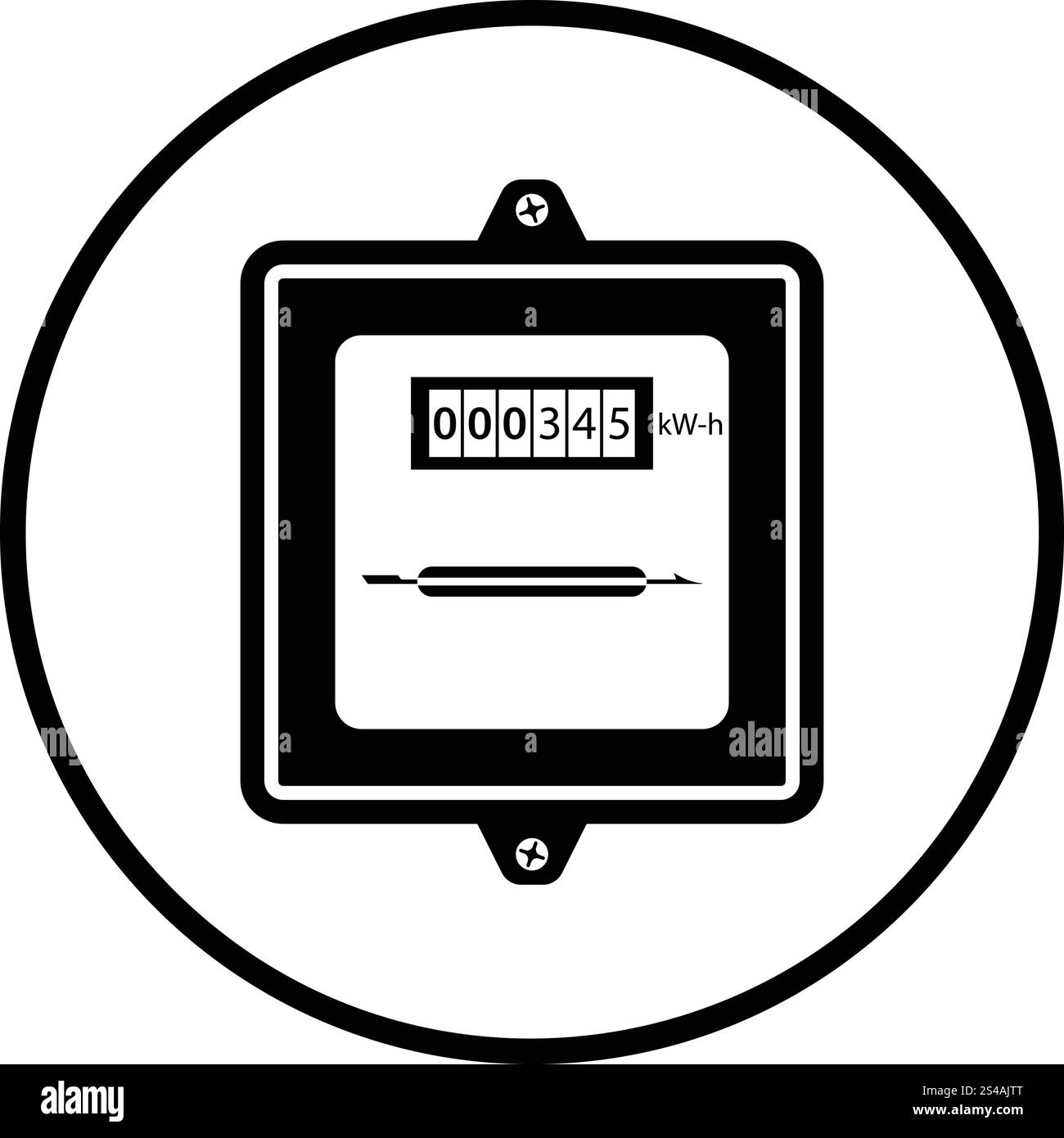 Electric meter icon. Thin circle design. Vector illustration Stock ...