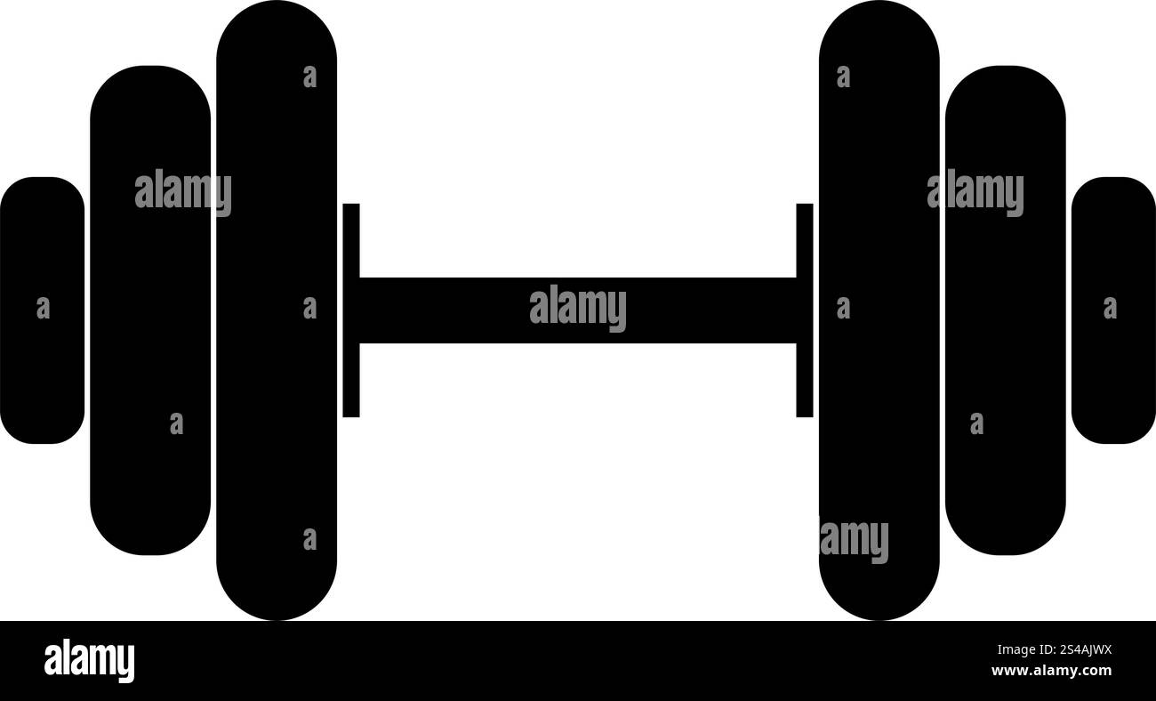 The dumbell black color icon Stock Vector Image & Art - Alamy
