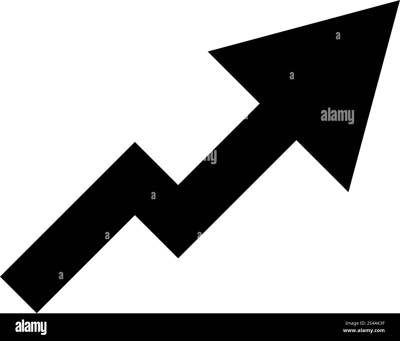 Chart of growth with arrow up icon Stock Vector Image & Art - Alamy